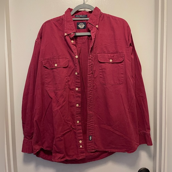 Dockers | Shirts | Vintage Dockers Levis Maroon Buttonup | Poshmark